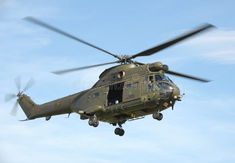 RAF Puma helicopter editorial stock photo. Image of prop - 24204068