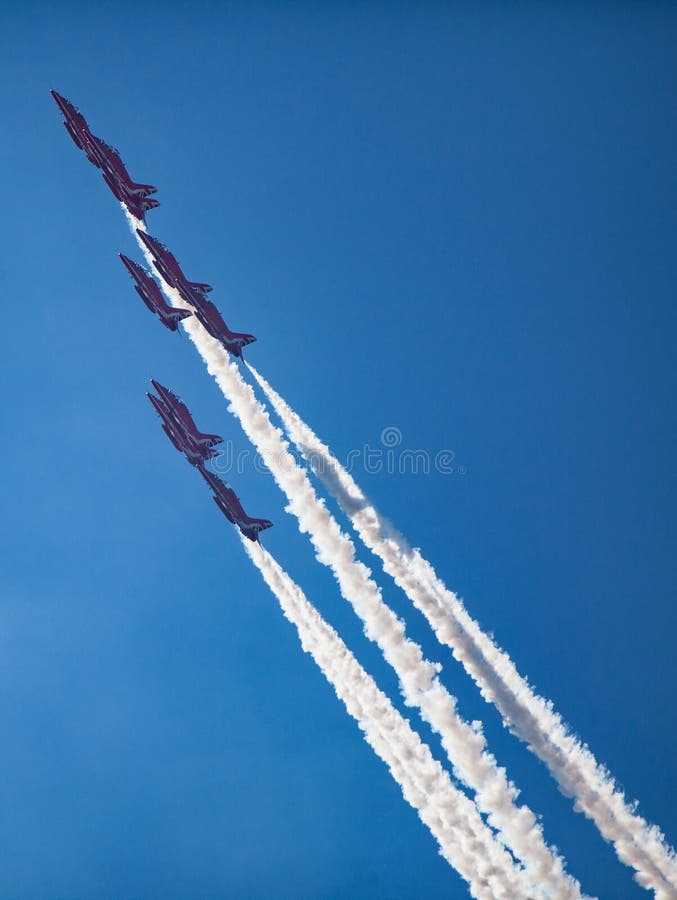Raf Red Arrow at airshow editorial photography. Image of fast - 161313642