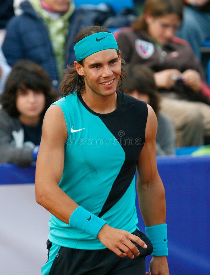 Rafa Nadal Que Gesticula Durante Vertical Del Partido Foto de archivo ...