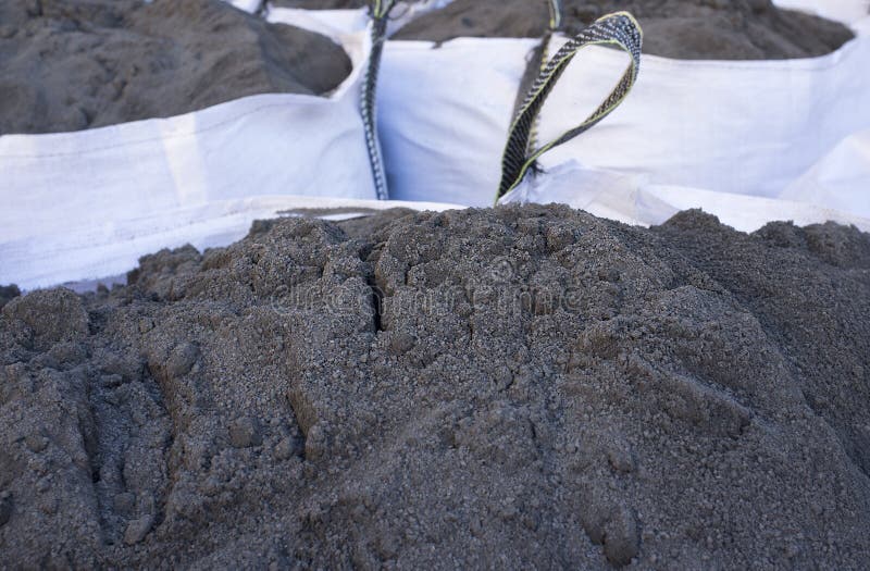 Raffia Large Sack of Black Topsoil Stock Image - Image of base, moss ...