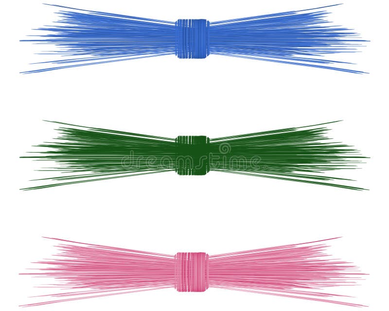 Raffia Straw Bows for Summer Stock Illustration - Illustration of trio ...