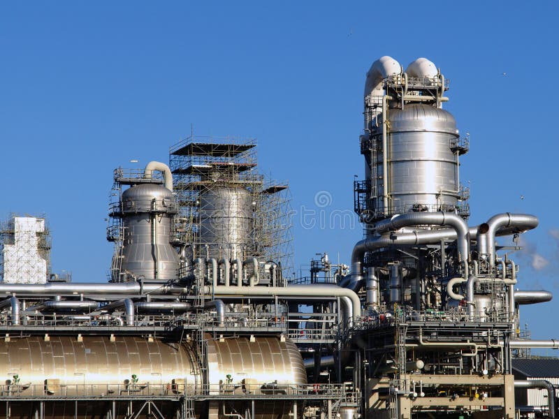 Gas-Raffinerie-Anlage stockbild. Bild von wirtschaftlichkeit - 3849507