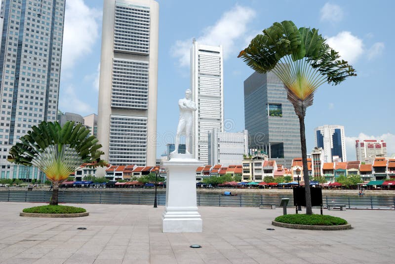 Raffles la estatua foto de archivo editorial. Imagen de centro - 6030478