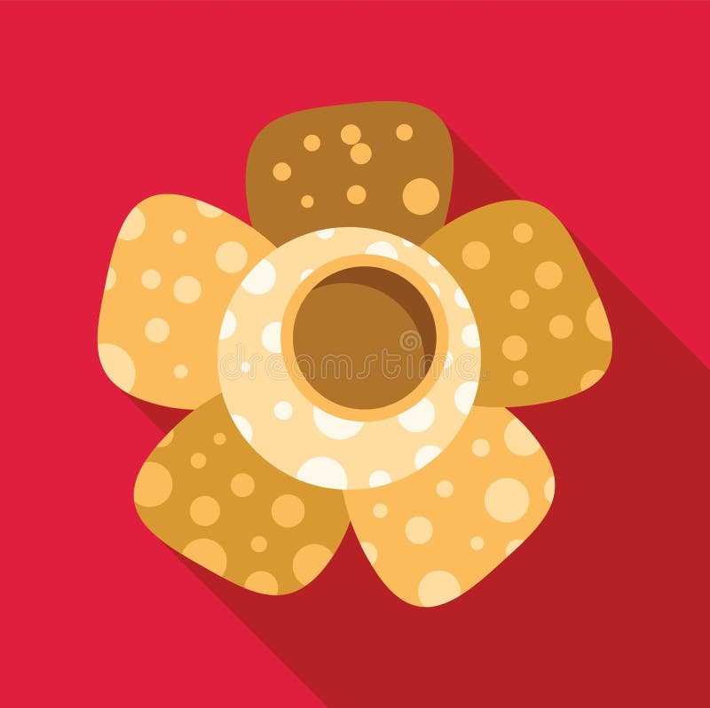 Rafflesia Arnoldii Flower Blooming Icon in Flat Style Stock Vector ...
