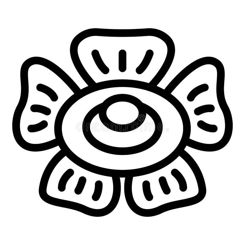 Rafflesia Icon Outline Vector. Tropical Flower Stock Vector ...