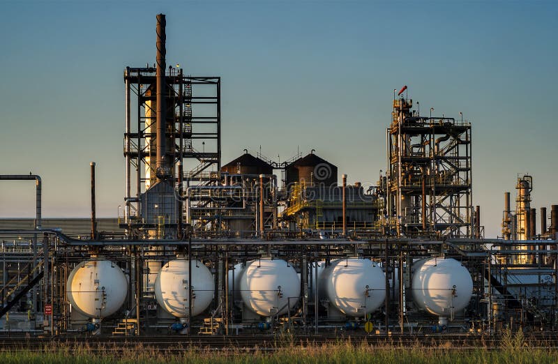 Rafineria obraz stock. Obraz złożonej z montreal, destylacja - 32275249