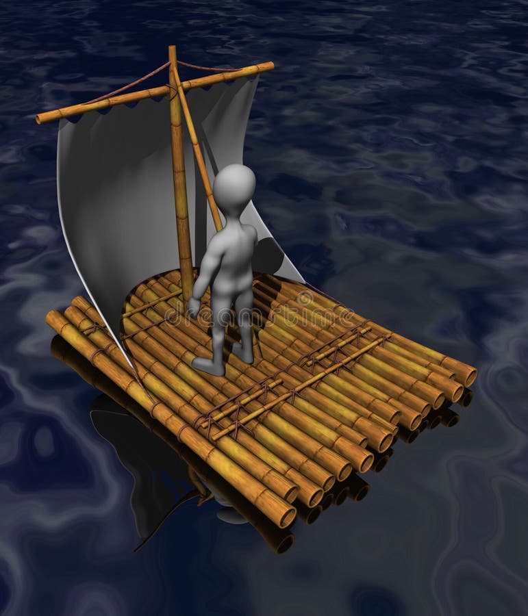 Raft stock illustration. Illustration of raft, human - 14724263