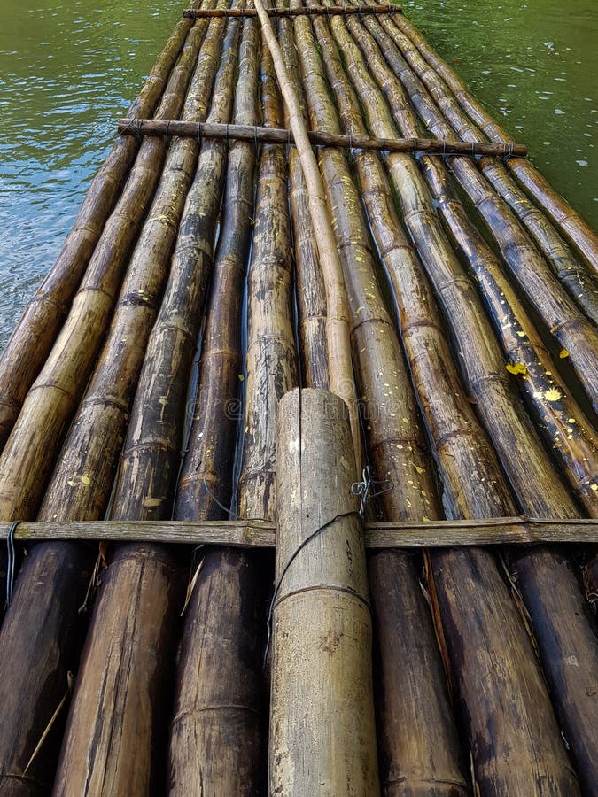 Bamboo Raft for Rafting on the River Stock Photo - Image of leisure ...
