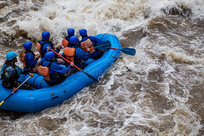 Rafters on a River editorial stock image. Image of rapids - 151266084