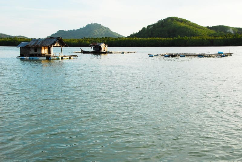 Raft Houses, Phuket, Thailand Stock Image - Image of blue, thailand ...