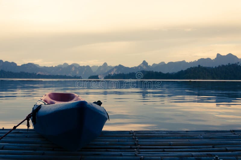 Raft on lake stock image. Image of rocky, panoramic, beautiful - 76368825