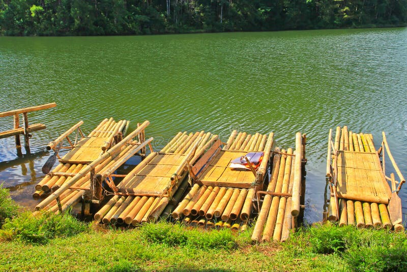 Raft in the reservoir stock image. Image of outdoor, pond - 38258977