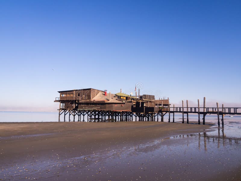 The Raft Restaurant in Walvis Bay, Namibia, Shortly after Sunrise ...