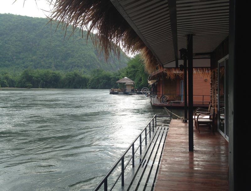 Raft on the riverside stock image. Image of beautiful - 61364887