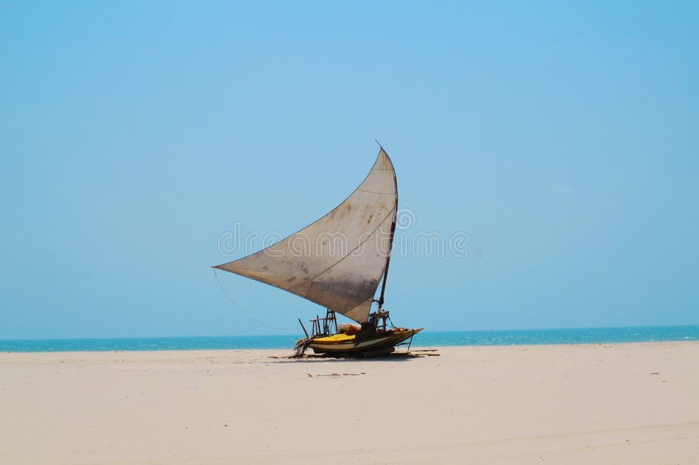Raft Stranded on the Beach Sands Stock Image - Image of beach ...