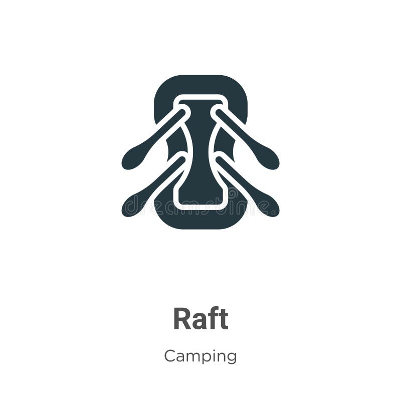 Camping, Raft 2 Colored Line Icon. Simple Hand Drawn Color Element ...