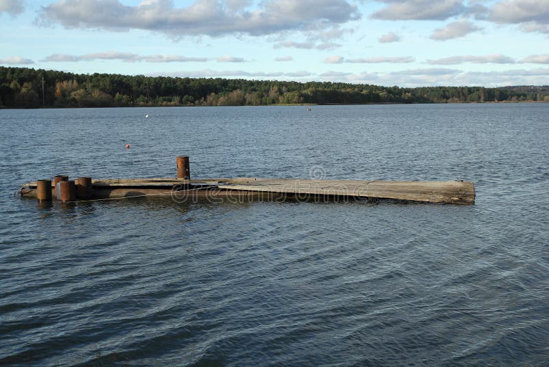A raft on the water stock photo. Image of pillars, raft - 29487348