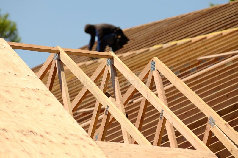 Rafters stock photo. Image of board, house, timber, roof - 32956032