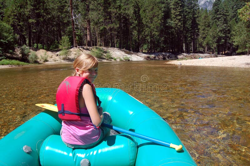Teen Girl Tubing Down a River Stock Image - Image of floating, tube ...