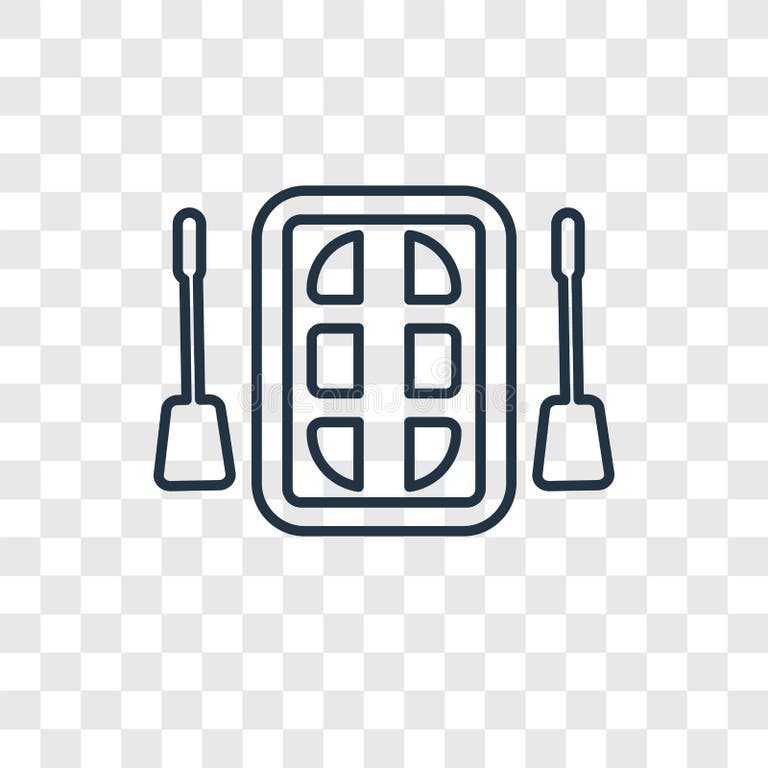 Rafting Concept Vector Linear Icon Isolated on Transparent Background ...