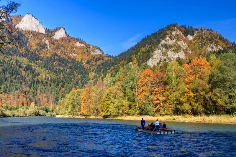 Rafting Down the Dunajec River in the Autumn Scenery of the Pieniny ...