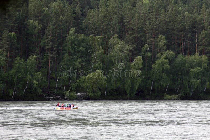 Rafting on the Mountain River Stock Image - Image of active, canoe ...