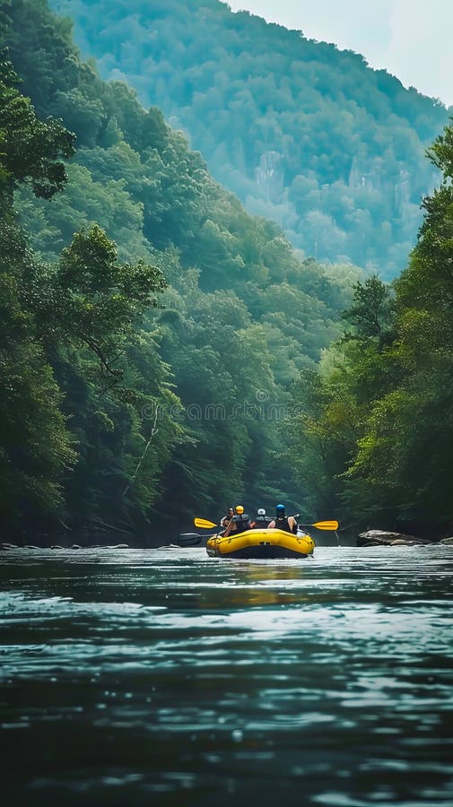 Rafting on the ohio river stock image. Image of raft - 325023873