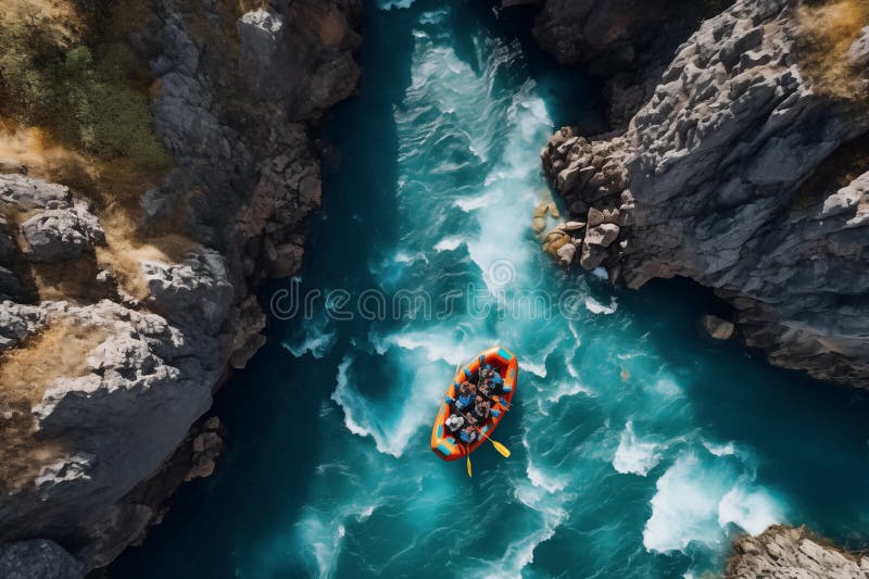 Rafting in River Deep Canyon Stock Photo - Image of rafting, flow ...