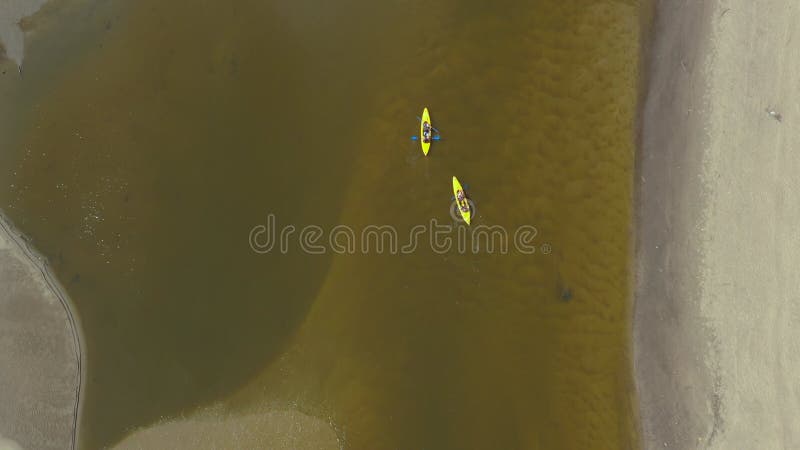 Rafting on the River, Kayaking View from a Height, Team of Explorers ...