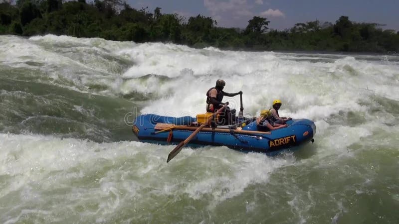 Rafting in Rough Waters the White Nile Stock Footage - Video of medium ...