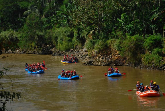 Rafting in the Serayu River Editorial Photography - Image of serayu ...