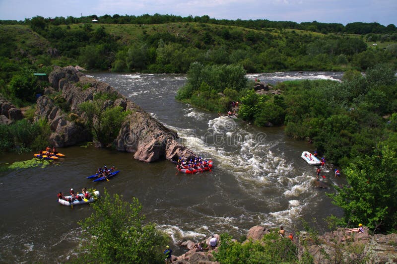 Rafting at Southern Bug River Editorial Stock Photo - Image of river ...