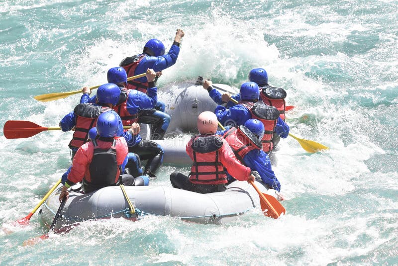 Rafting team unity stock image. Image of nautical, life - 10531503