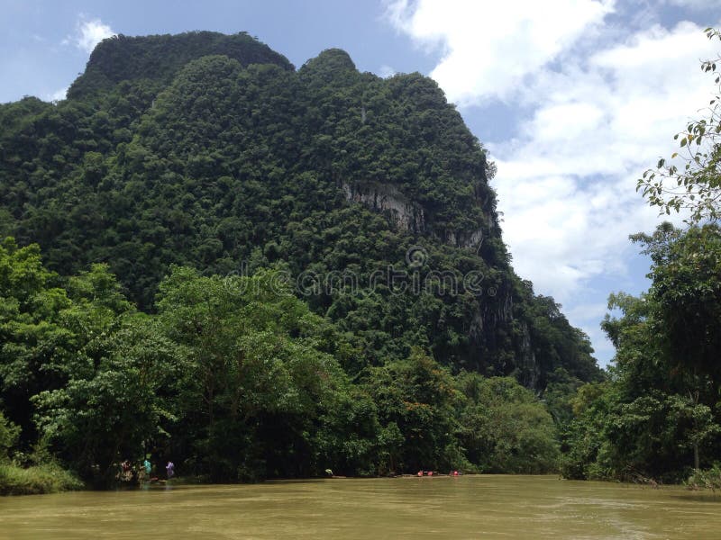 Rafting in Thailand stock image. Image of water, tree - 79599613