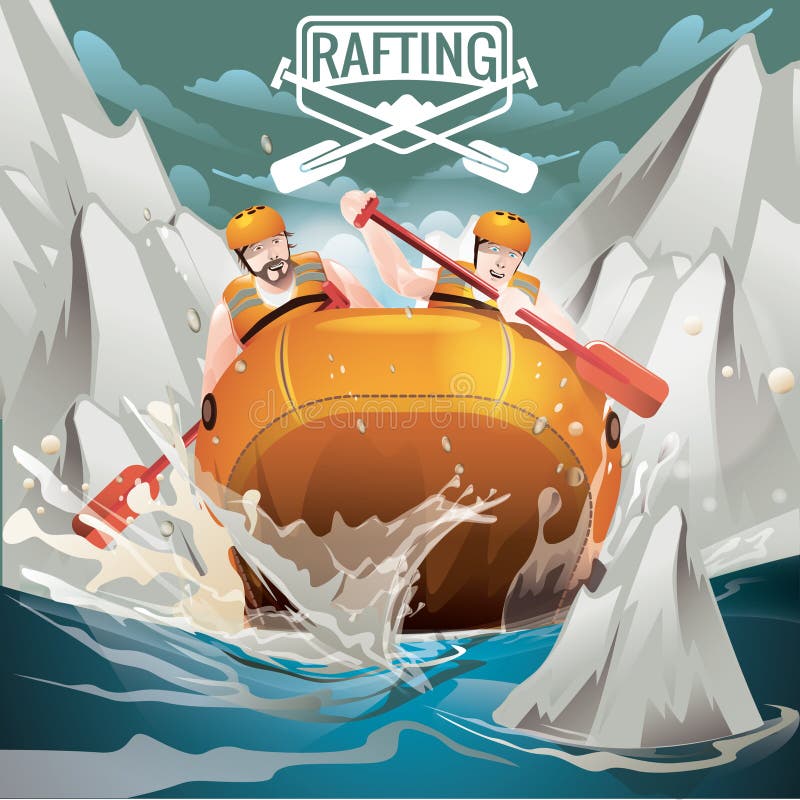 Rafting. Vector Illustration Decorative Design Stock Vector ...