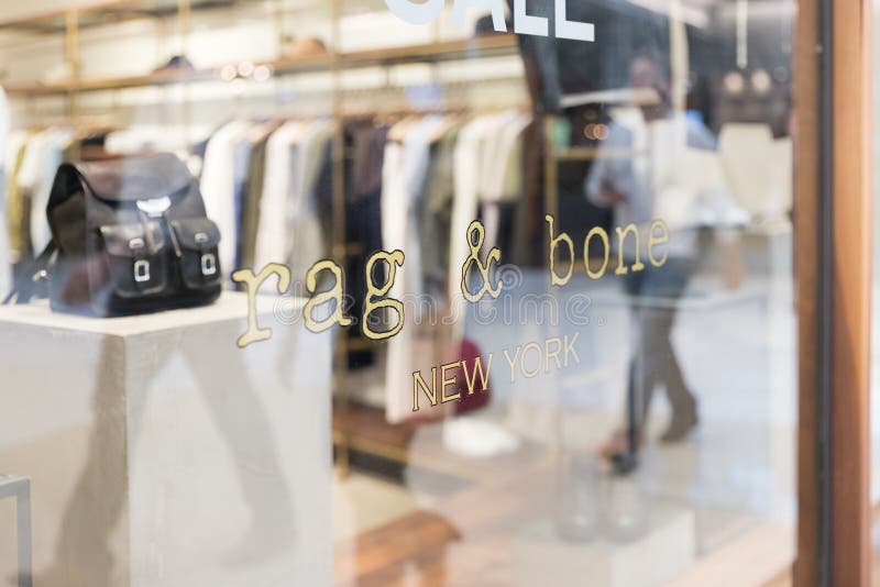 Rag & Bone Logo on Store Front Sign. Editorial Stock Photo - Image of interior, america: 117224863