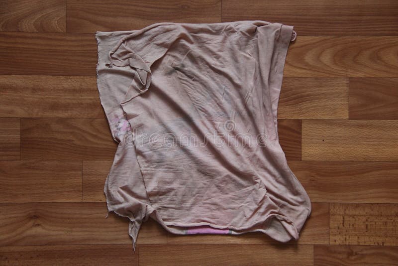 Rag for Cleaning the Floor on Wooden Floor Stock Image - Image of ...