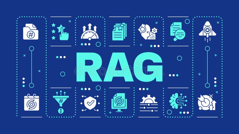 RAG dark blue word concept stock illustration. Illustration of benefits ...