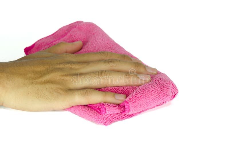 Rag pink stock image. Image of towel, isolated, services - 46032097