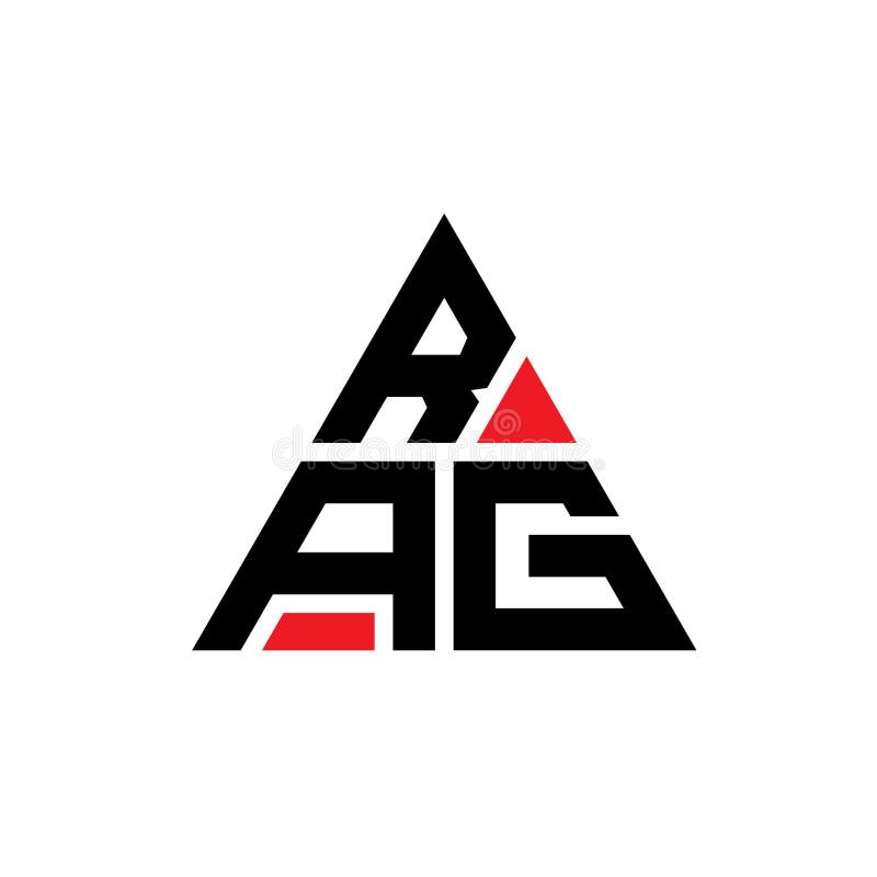 RAG Triangle Letter Logo Design with Triangle Shape. RAG Triangle Logo Design Monogram Stock ...