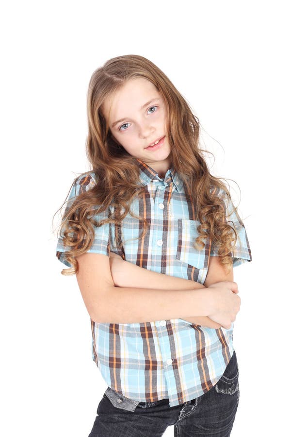 Ragazza immagine stock. Immagine di arricciatura, allegro - 34429463