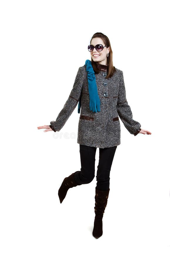 Ragazza Alla Moda In Un Cappotto Di Autunno Immagine Stock - Immagine ...