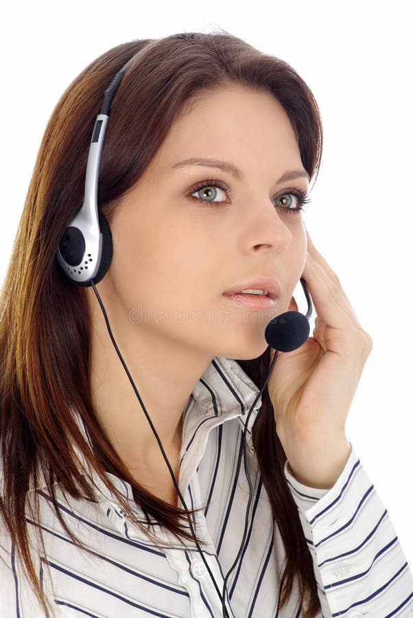 Ragazza Del Servizio Clienti. Call Center Fotografia Stock - Immagine ...
