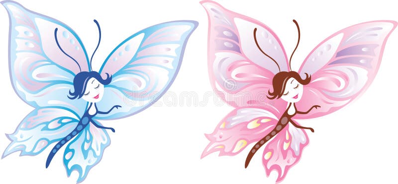 Ragazza-farfalla illustrazione vettoriale. Illustrazione di ...