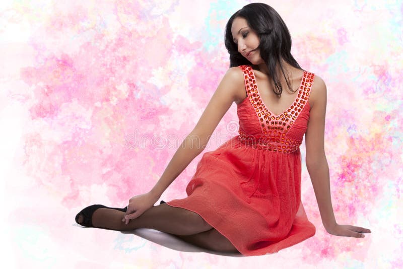 Ragazza a Forma Di Del Corpo Fotografia Stock - Immagine di ...