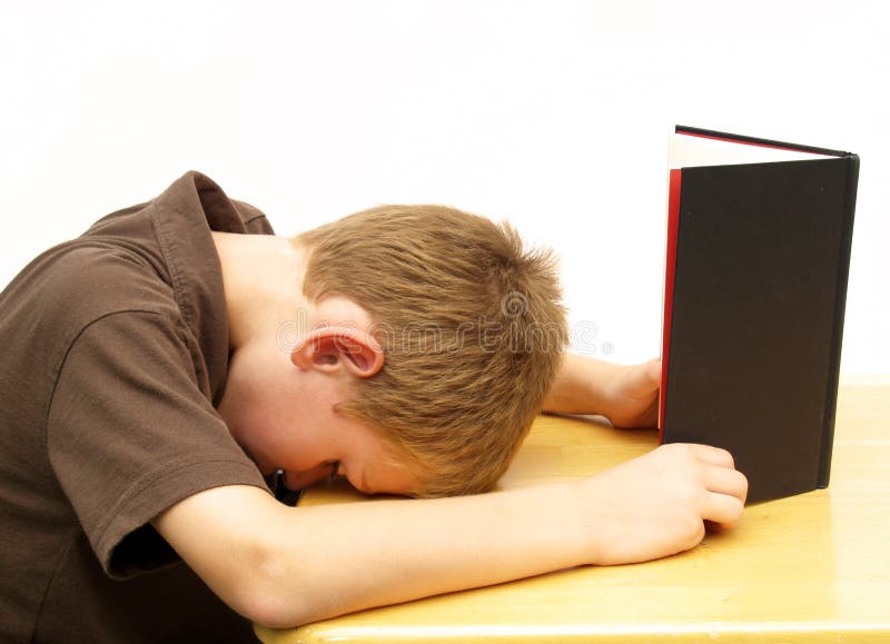 Ragazzo Annoiato Con Lavoro Immagine Stock - Immagine di settembre ...