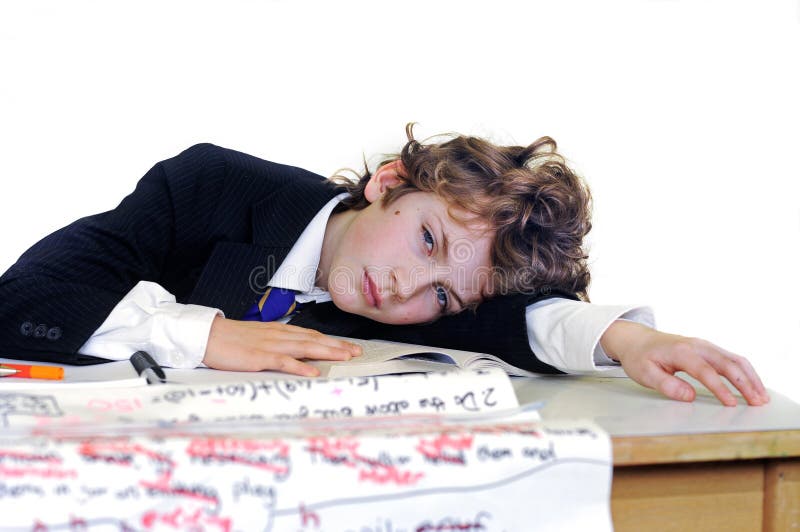 Ragazzo studente annoiato fotografia stock. Immagine di carino - 8326186