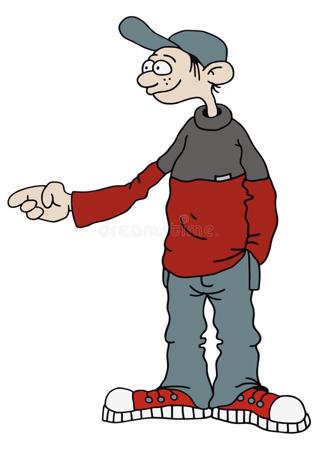 L'uomo Divertente Dell'illustrazione Del Fumetto Che Mooning, Dà La ...