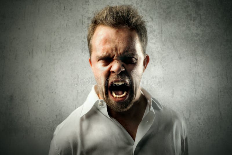 Scream stock photo. Image of anger, rage, white, stress - 537974