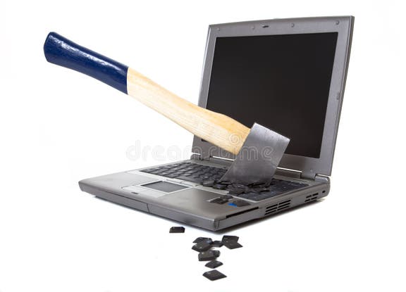 Rage Against Computers stock photo. Image of cracked, computer - 8830982